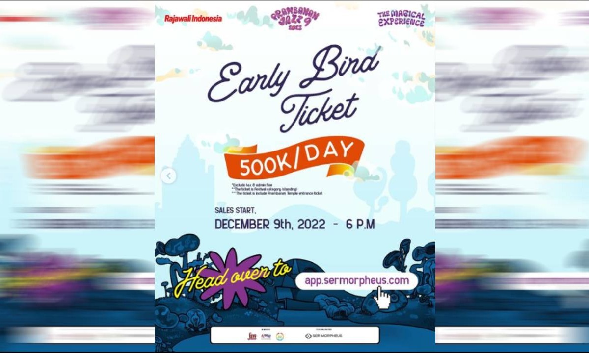 Tiket Prambanan Jazz Festival 2023 Mulai Dijual Hari Ini