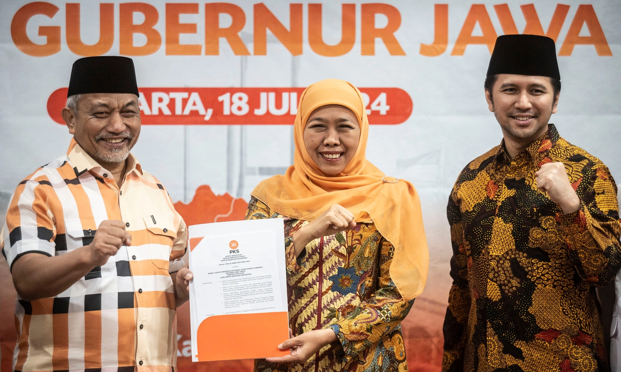 PKS Bulat Dukung Khofifah-Emil di Pilgub Jatim 2024